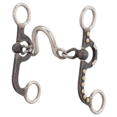 New! Buffed black finish PONY BIT w/ 4 5/8" Chain mouth with port 6 ...