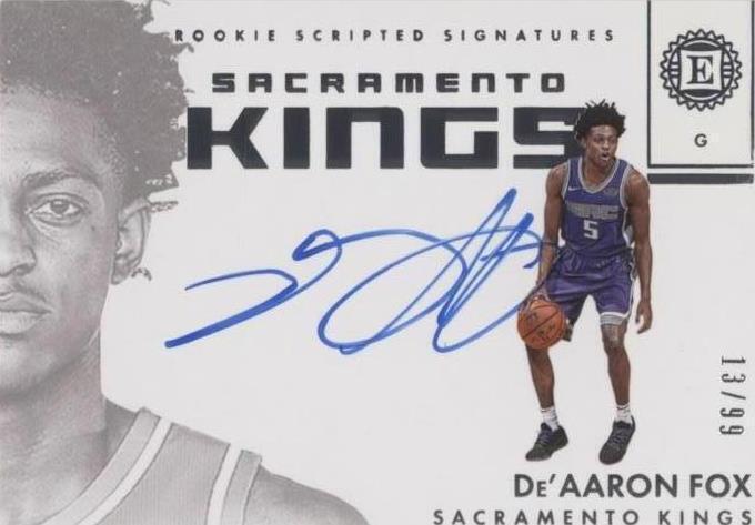 2017-18 Panini Encased - Rookie Scripted Signatures De'Aaron Fox #154 / ...