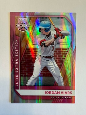 2021 Panini Elite Extra Edition Baseball - Jordan Viars #84 - Pink ...