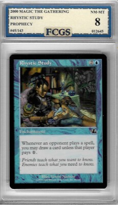 2000 MTG Prophecy Rhystic Study #45 Graded FCGS 8 NM-MT | eBay