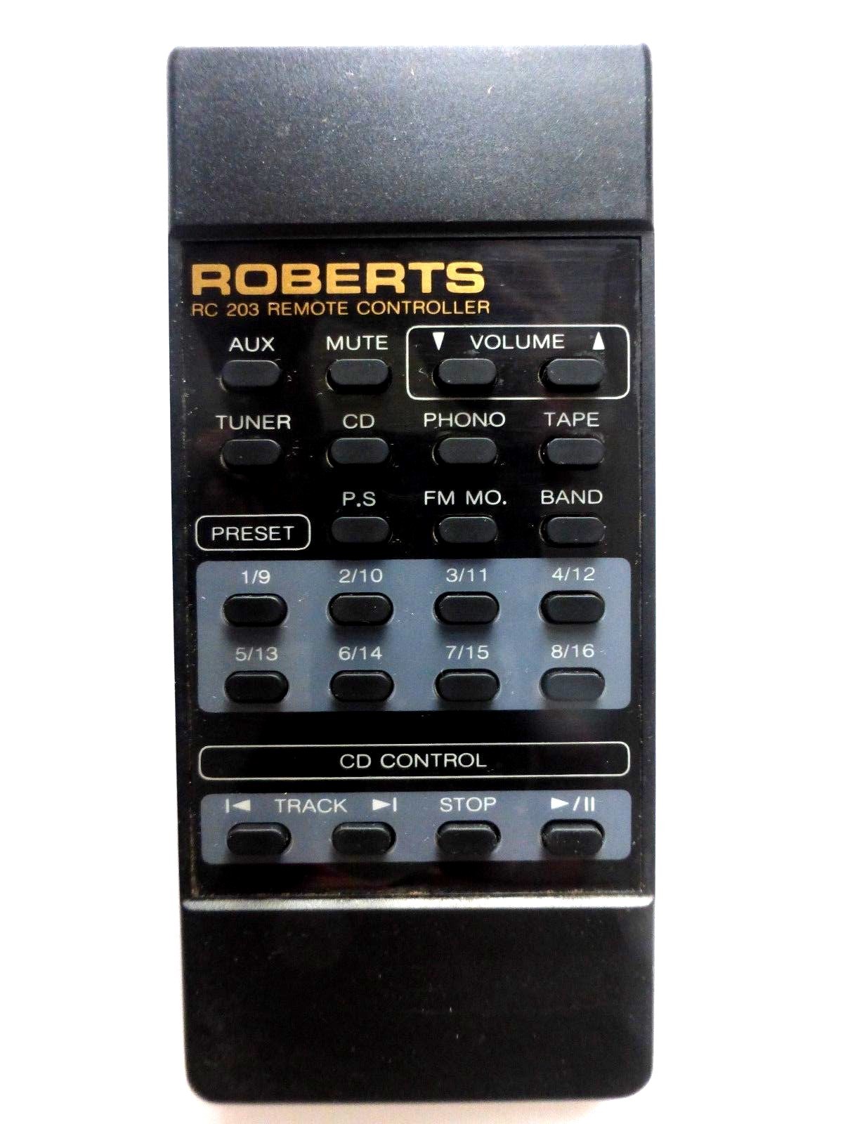 ROBERTS HIFI REMOTE CONTROL RC 203 RC203 | eBay UK
