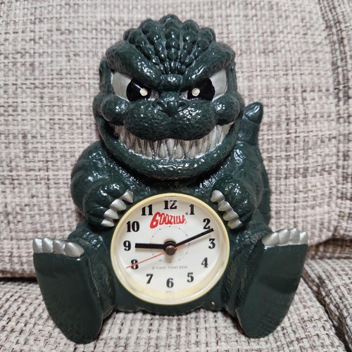 Rare TOHO GODZILLA Talking Alarm Clock tested work used japan import | eBay