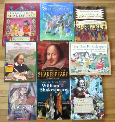 Lot 9 SHAKESPEARE THEMED Children's Books Diane Stanley Poetry Usborne ...