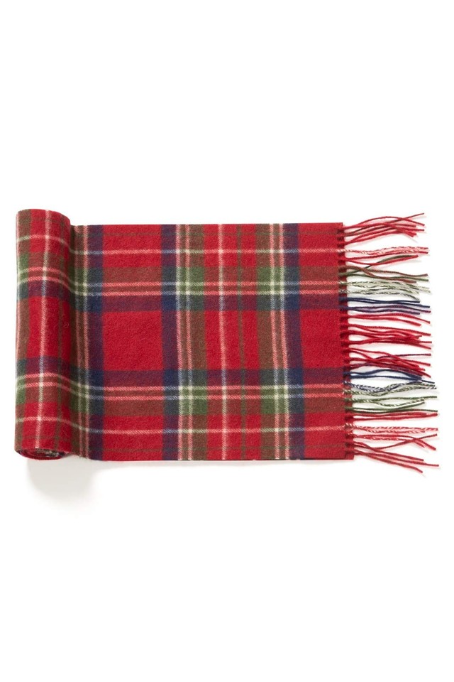 Fishers Finery Women's 100% Pure Cashmere Luxurious Scarf (Red Nvy ...