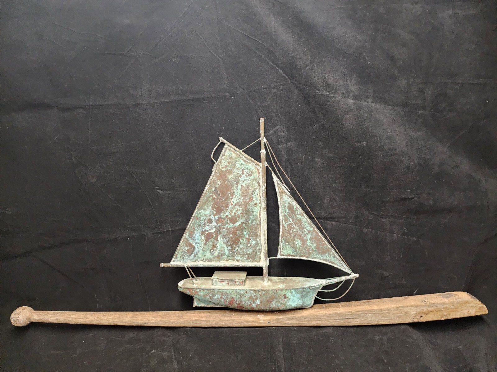 Vintage Copper Sail Boat Ship W/ Wood Wall Mount Boho/Nautical wall ...