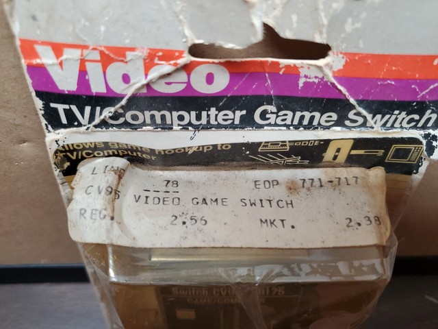 GEMINI CV95/VG175 Video Game Computer RF TV switch Commodore Mattel ...