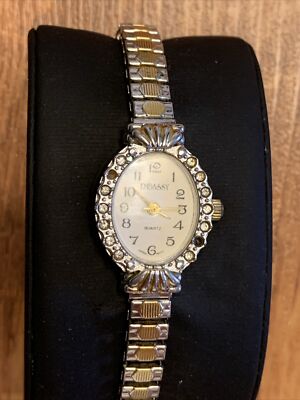 Vintage Women’s Embassy Watch Crystals Gold/ Silver Tone Band New ...
