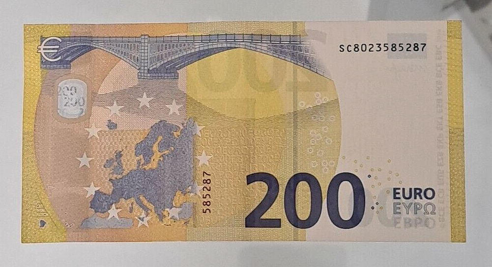 Banconota 200 euro del 2019 Mario Draghi - RARA SC8023585287 | eBay UK