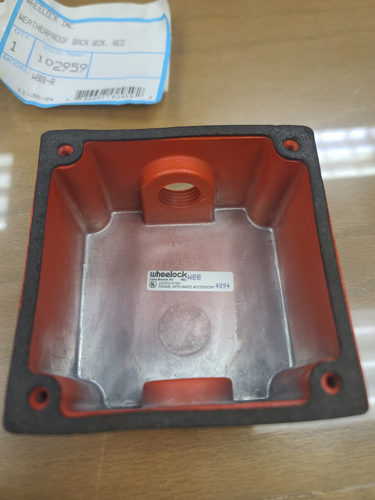 Wheelock WBB-R - Red Fire Alarm Weather Resistant Outdoor Backbox for ...