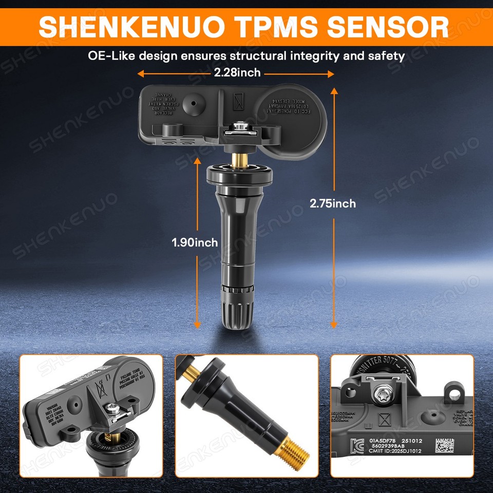 4PCS Tire Pressure Sensor TPMS For Dodge Chrysler Jeep RAM 56029398AB ...
