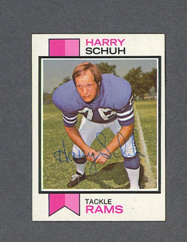 Harry Schuh signed LA Rams 1973 Topps football card | eBay