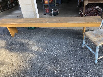 Antique Primitive Grain Painted Bench 103” By 18”-12” | eBay