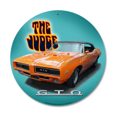 Original GM Pontiac GTO The Judge Orange Vintage Retro Sign Blechschild ...