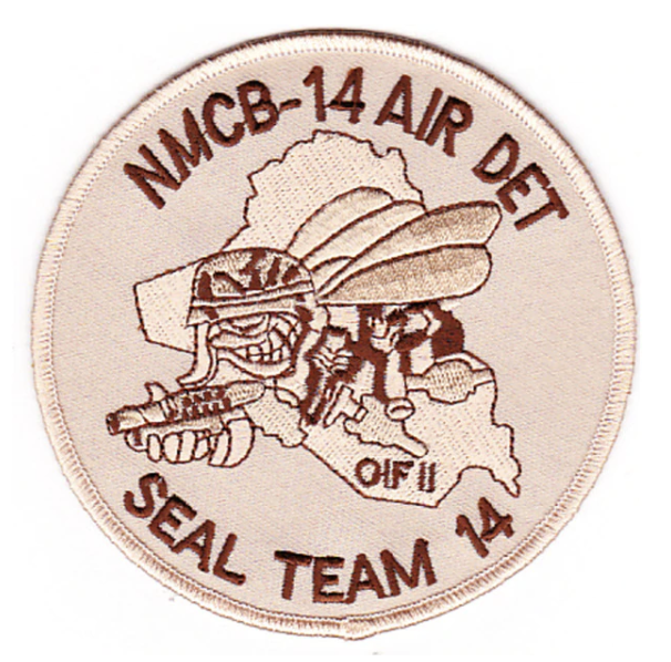 4" NAVY 14TH MOBILE CONSTRUCTION BATTALION AIR DET NMCB-14 EMBROIDERED ...