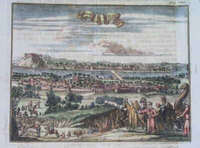 1680 RARE ORIGINAL MAP IRAQ HILLAH AL-HILLAH ruins of BABYLON / Dapper ...