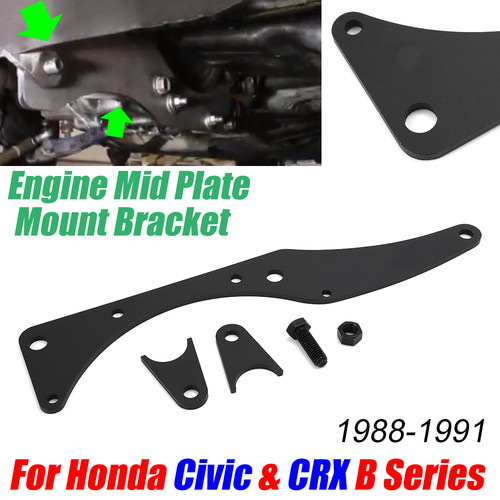 For Honda Civic CRX Mid Plate Mount Bracket Brace For B Series Engine ...
