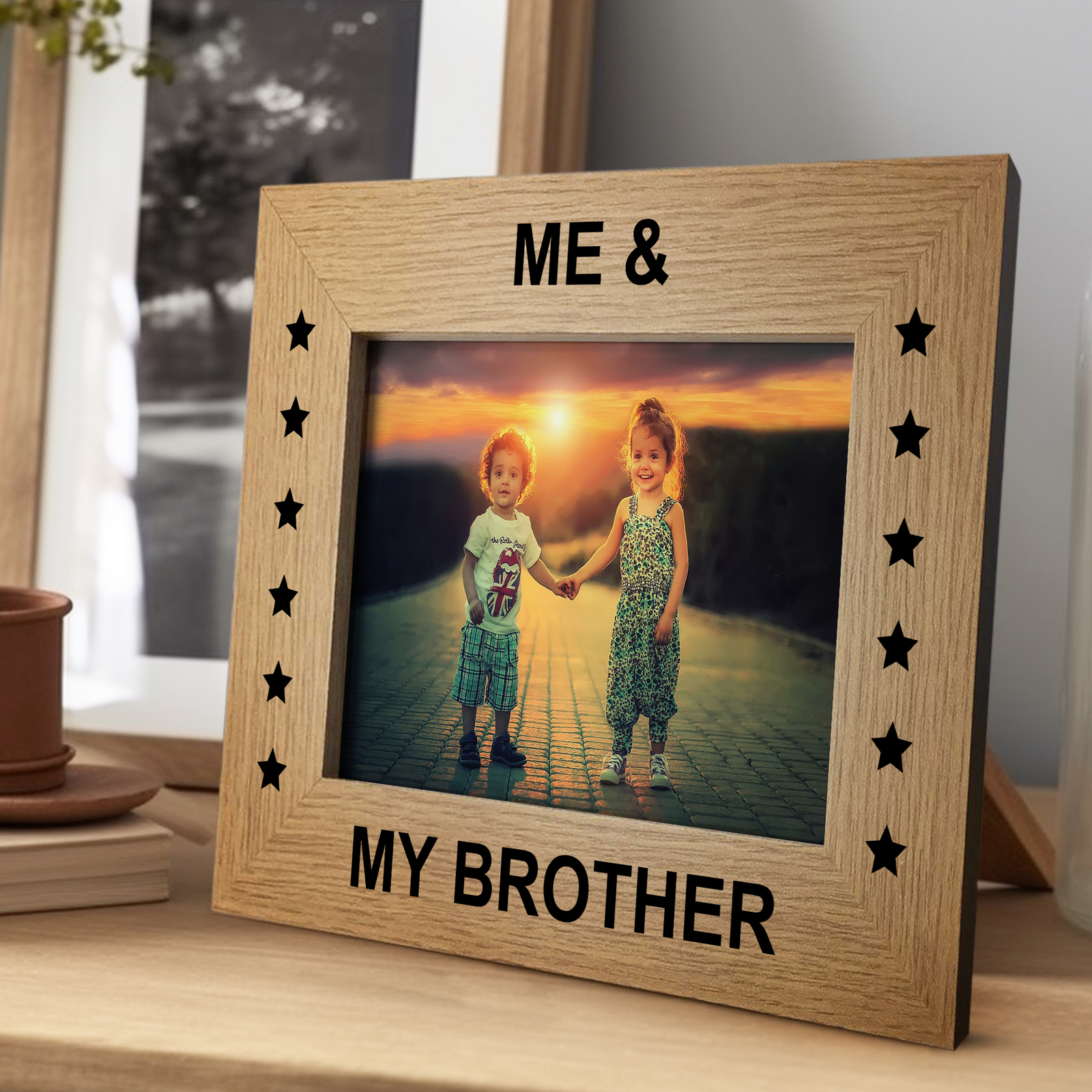 Gift For Brother Sister Wood Photo Frame Sister Frame Brother Frame ...