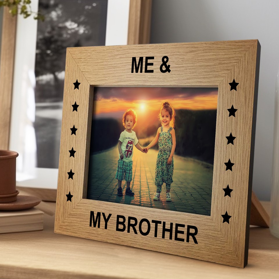 Gift For Brother Sister Wood Photo Frame Sister Frame Brother Frame ...