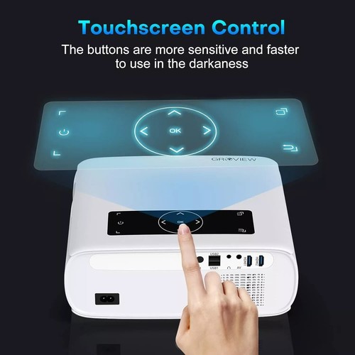 GROVIEW - 4k Projector - 15000lux - JQ818C Native 1080P - WiFi ...