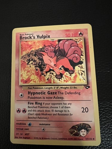 Pokémon TCG Brock's Vulpix Pokemon Promos 37/132 Regular Promo | eBay
