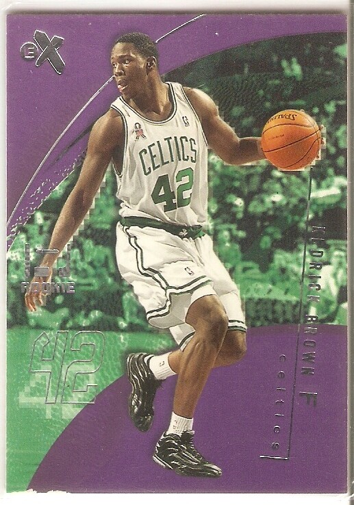 KEDRICK BROWN ROOKIE SERIAL /1750 2001-02 FLEER EX E-X 101 BOSTON ...