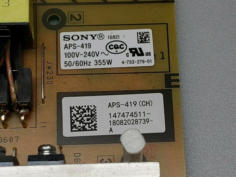 SONY 55" XBR-55X900F POWER SUPPLY BOARD UNIT APS-419(CH) POWER BOARD | eBay