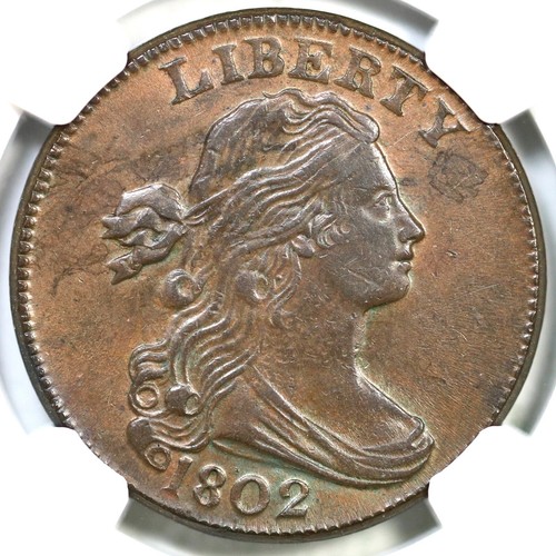 1802 S-232 R-2 NGC AU 58 Draped Bust Large Cent Coin 1c | eBay