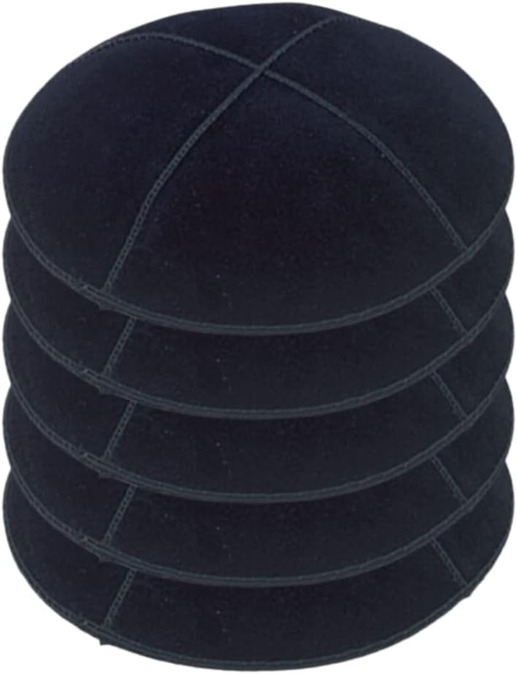 Suede Leather Fabric Kippot Four Panel Kippah Yarmulkah Single or Bulk ...