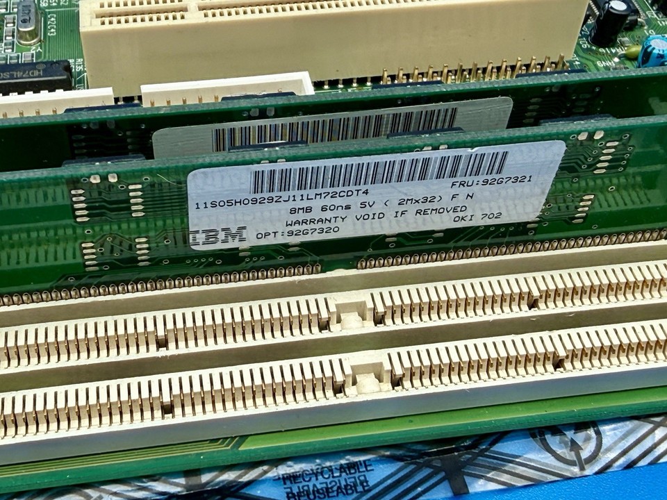 Vintage Pentium 100 Motherboard ECS Elitegroup TR5510 AIO 16MB IBM SIMM ...