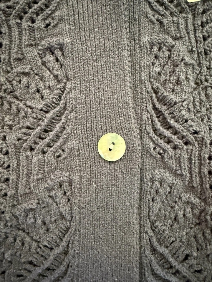 Vince Cotton Blend 3 Button Cardigan Hand Sewn Navy Blue Sweater XS NWT ...