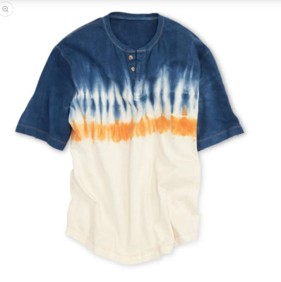 Territory Ahead Antidote for Boring Tie Dye Henley T-Shirt Mens Large ...