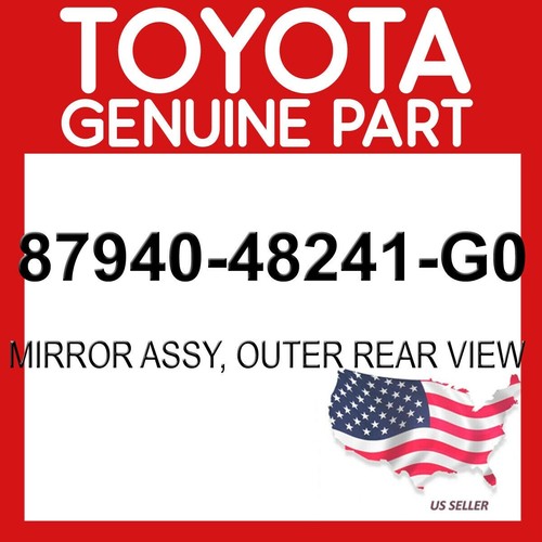 TOYOTA GENUINE OEM 87940-48241-G0 MIRROR ASSY, OUTER REAR VIEW ...