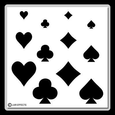 12 X 12-inch Playing Card Suits STENCIL Hearts, Clubs, Diamonds and ...