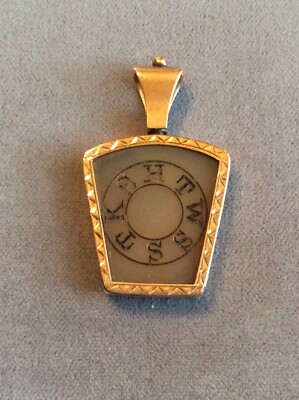 Antique 14K Masonic Keystone Fob Charm Quartz Inscribed | eBay