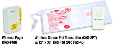 Secure Wireless Caregiver Pager Alert With Bed Exit Sensor Pad ...