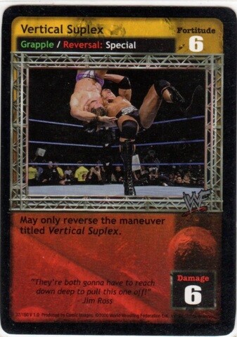WWE: Vertical Suplex [Played] card type Grapple Raw Deal Wrestling WWF ...