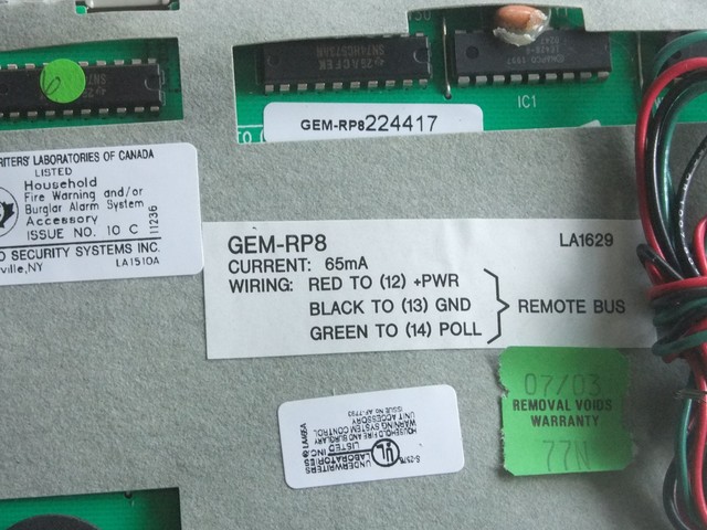 Napco Gemini Gem-rp8 Security System Keypad for sale online | eBay