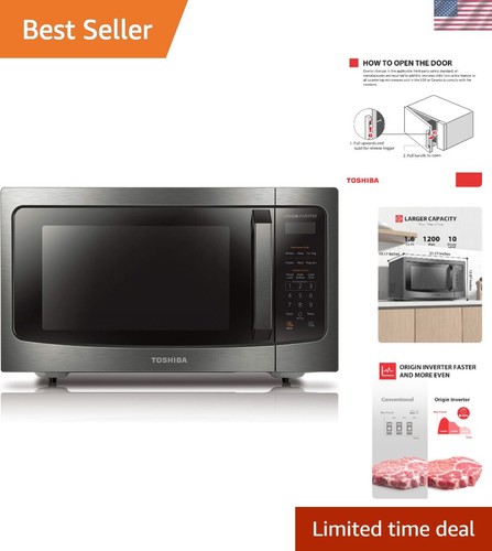 Smart Sensor Inverter Microwave with 10 Power Levels and Auto Defrost ...