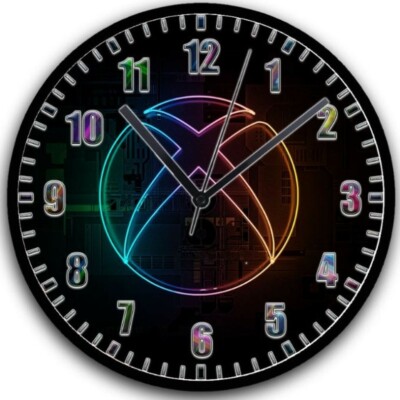 xbox logo Wall Clock gaming room decor 22cm New | eBay
