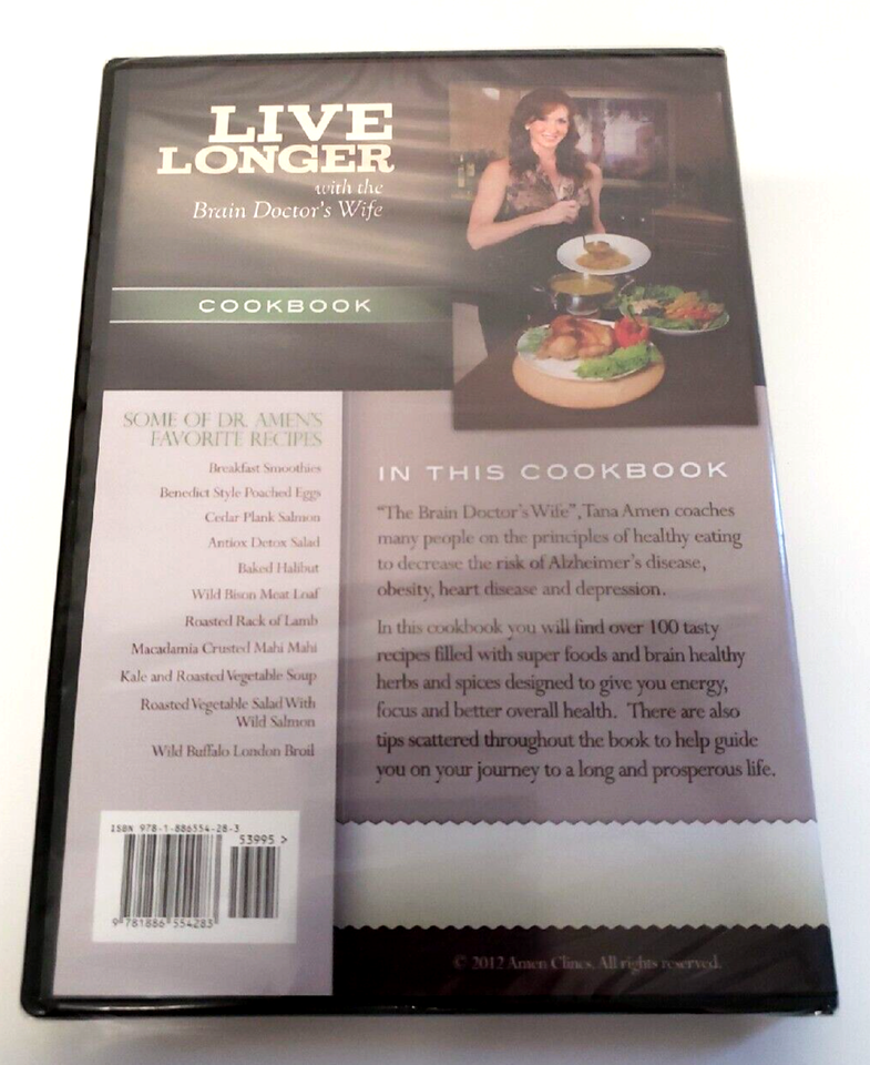 Live Longer with the Brain Doctor's Wife Cookbook CD by Tana K. Amen ...
