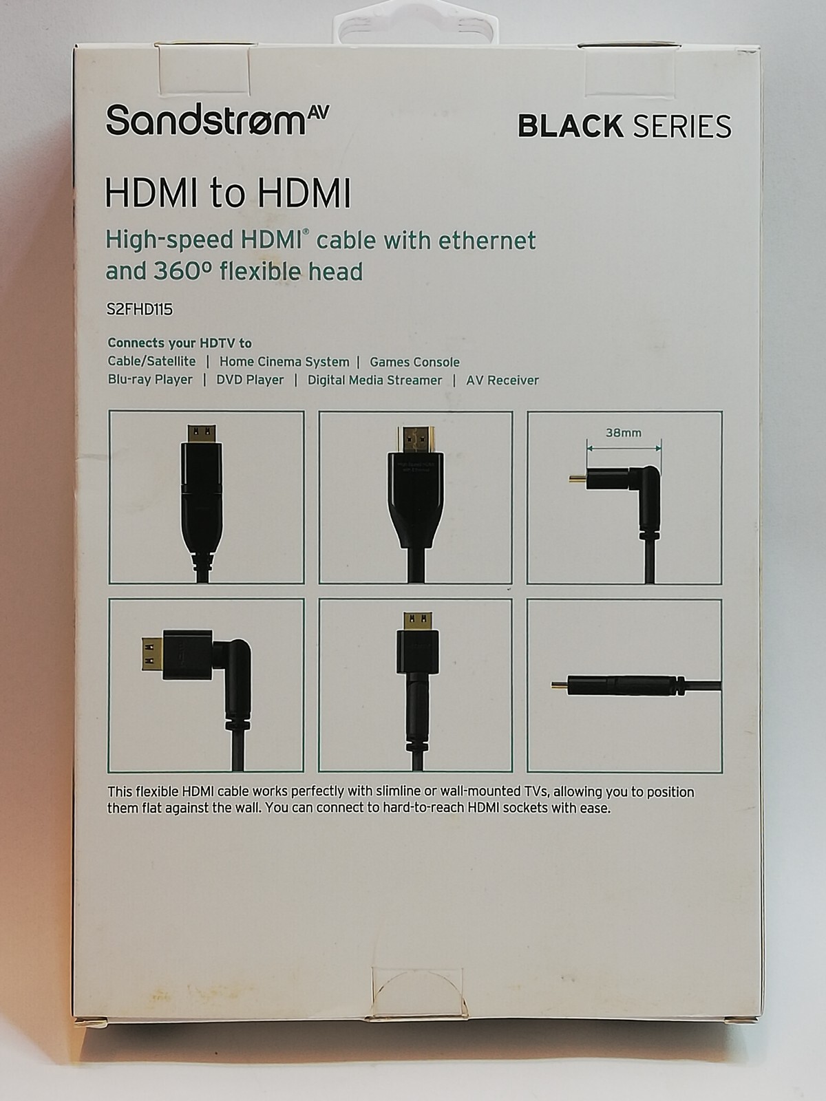 Sandstrom S2FHD115 HDMI Cable With Ethernet - 2 M for sale online | eBay UK