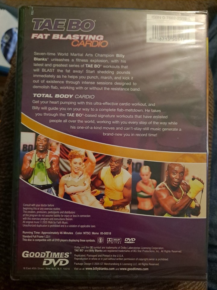 Billy Blanks - Tae Bo: Fat Blasting Cardio (DVD, 2005) Brand New Sealed ...