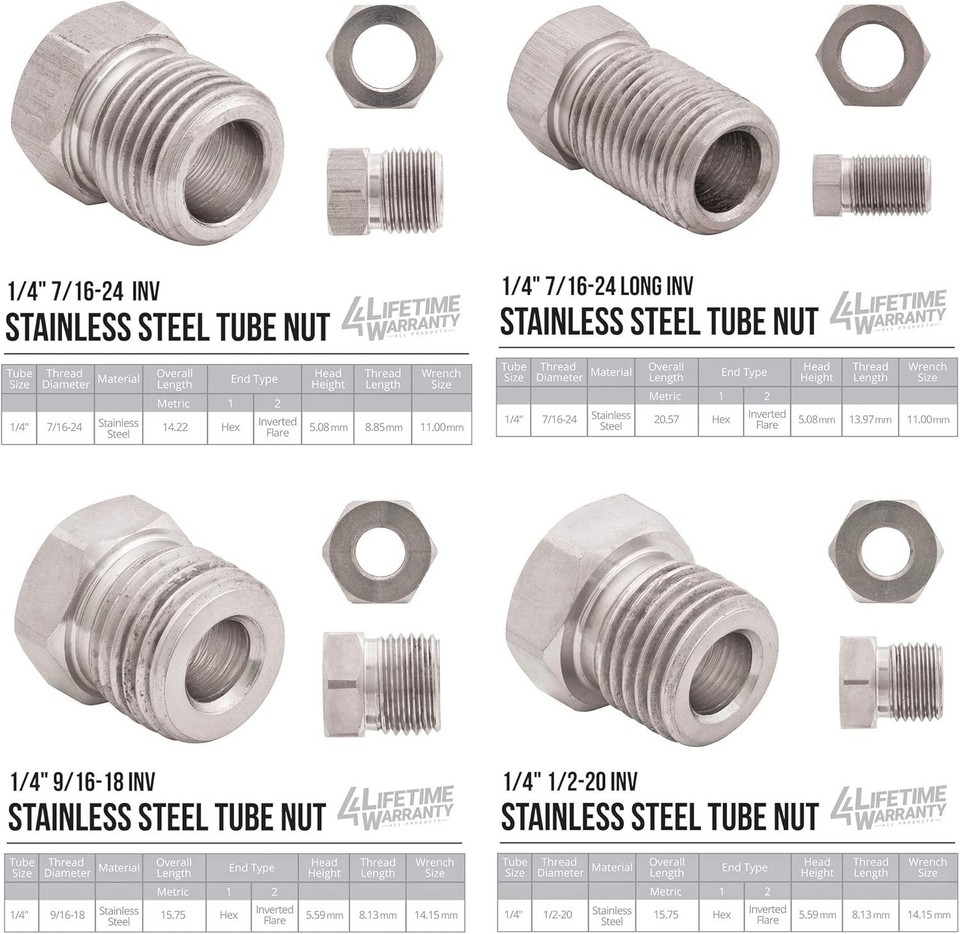 25 Ft 3/16 316L Marine Grade Stainless Steel Brake Line Tubing Coil and ...