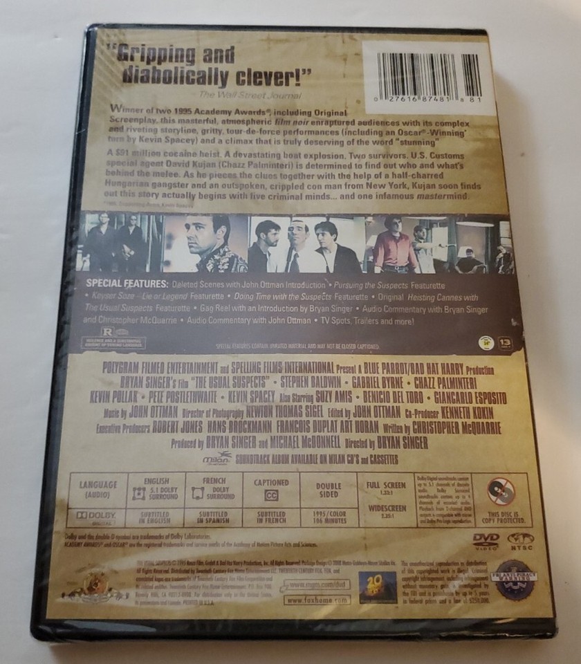 The Usual Suspects (DVD, 2009, Special Edition) Kevin Pollack, Kevin ...