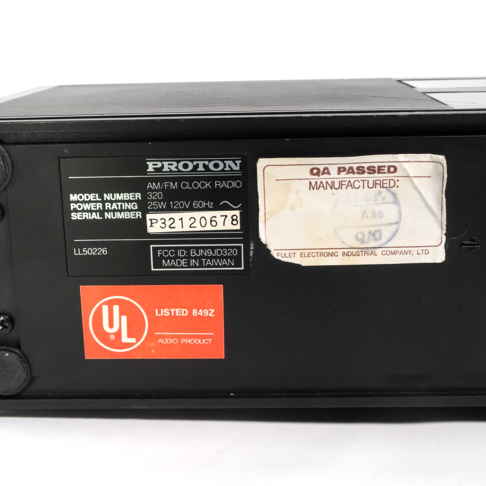 Proton 320 AM/FM Dual Alarm Clock Radio Vintage Black | eBay