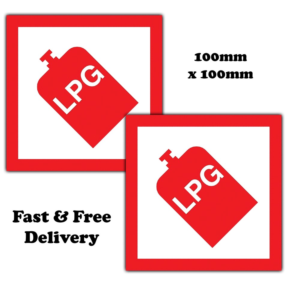 LPG Warning Stickers - 100mm Sq - Motorhome, Caravan, Camper, - LPG GAS ...