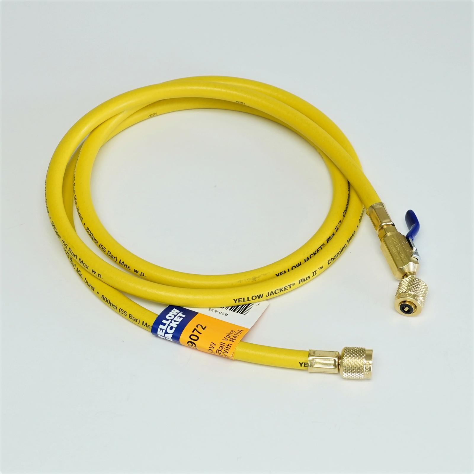 Yellow Jacket 29072 PLUS II 1/4" Yellow AC Charging Hose 72" Compact ...
