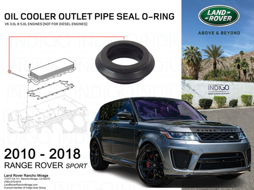 OEM RANGE ROVER OIL COOLER OUTLET PIPE SEAL O-RING RANGE ROVER SPORT ...