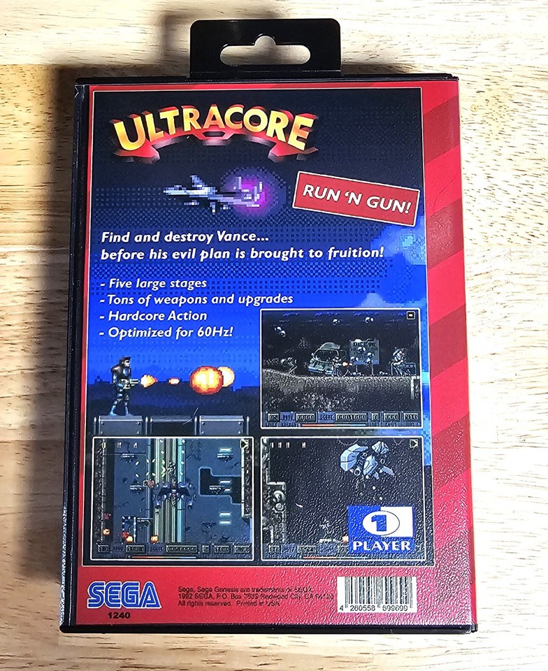 Ultracore (Unreleased) 16 Bit MD Game & Case For Sega Mega Drive ...