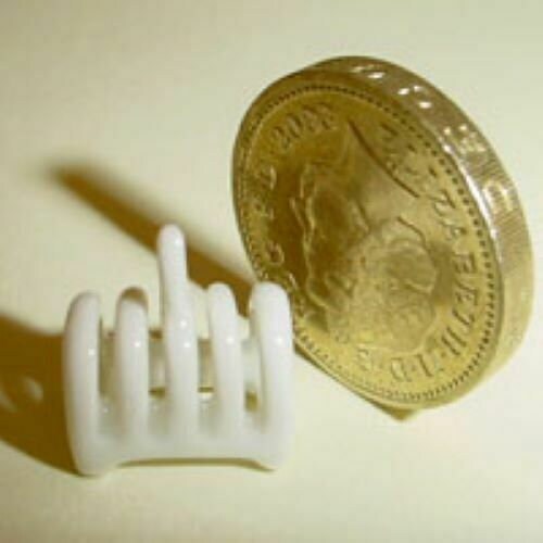 Dollhouse miniature white china toast rack - imported | eBay
